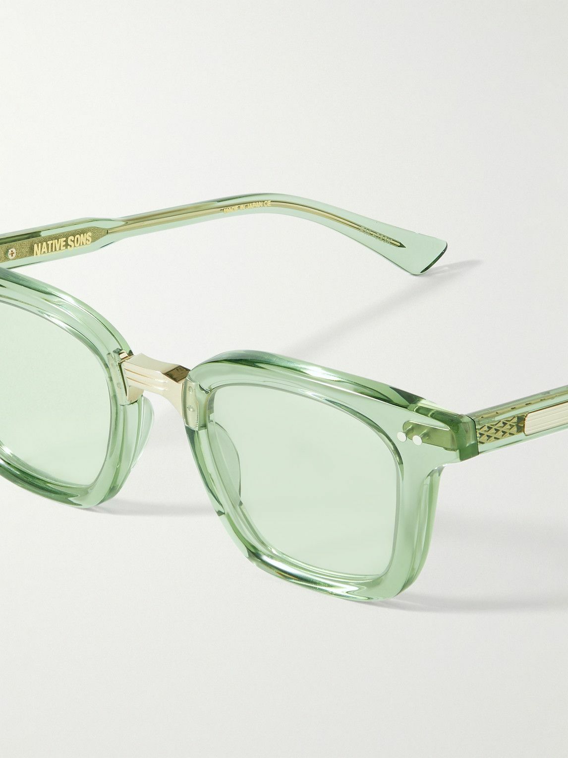 Native Sons - Stillman D-Frame Acetate and Gold-Tone Sunglasses Native Sons