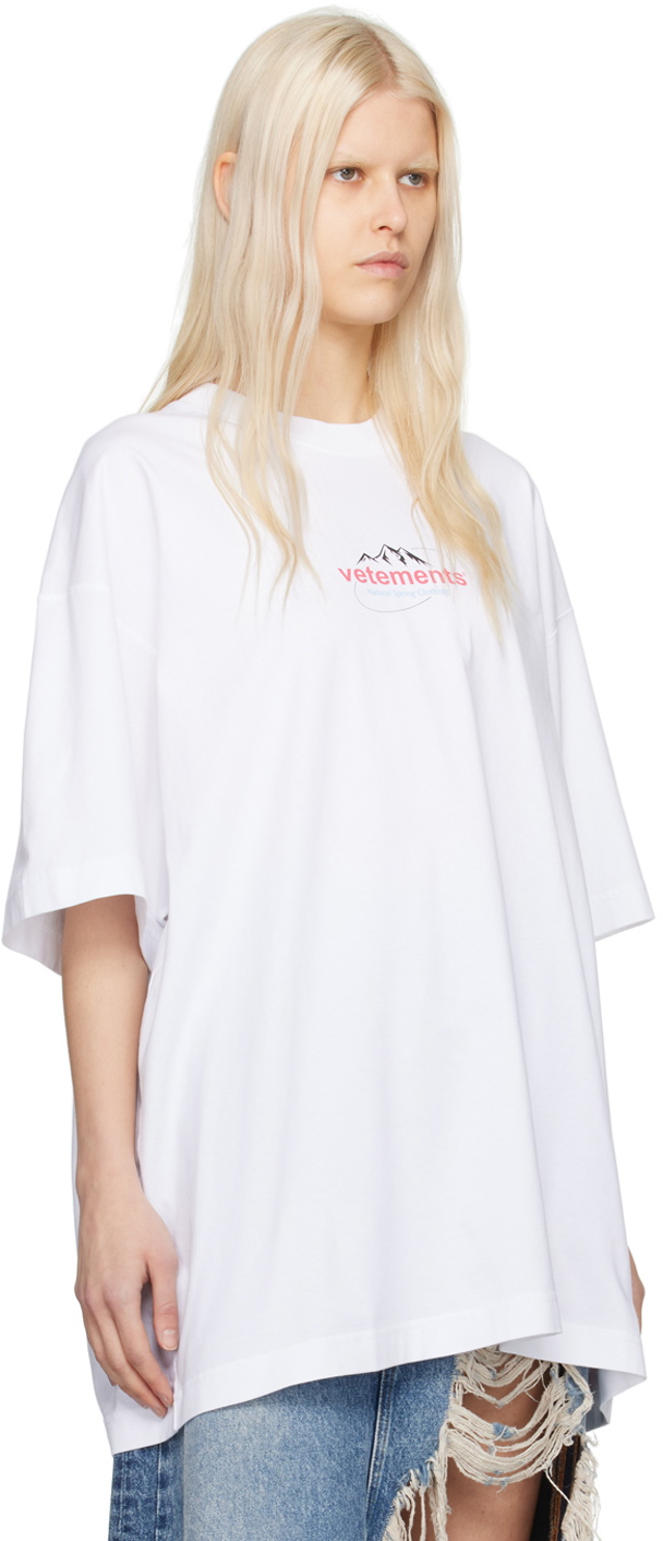 VETEMENTS White Spring Water T-Shirt Vetements