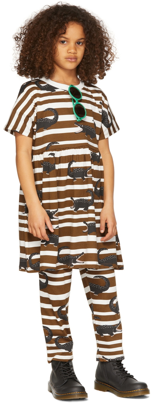Mini Rodini Kids Brown Crocodile Dress Mini Rodini