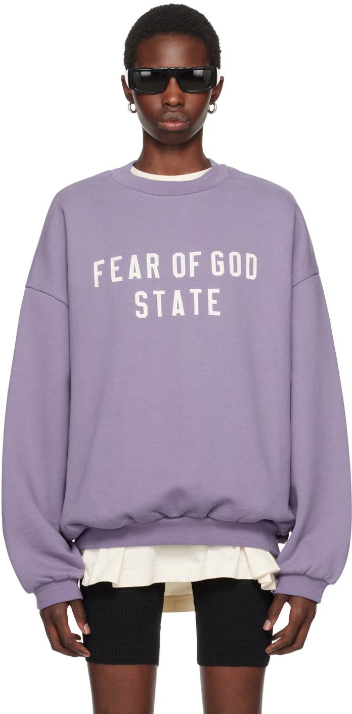 Fear of God ESSENTIALS Purple Crewneck Sweatshirt Fear Of God Essentials