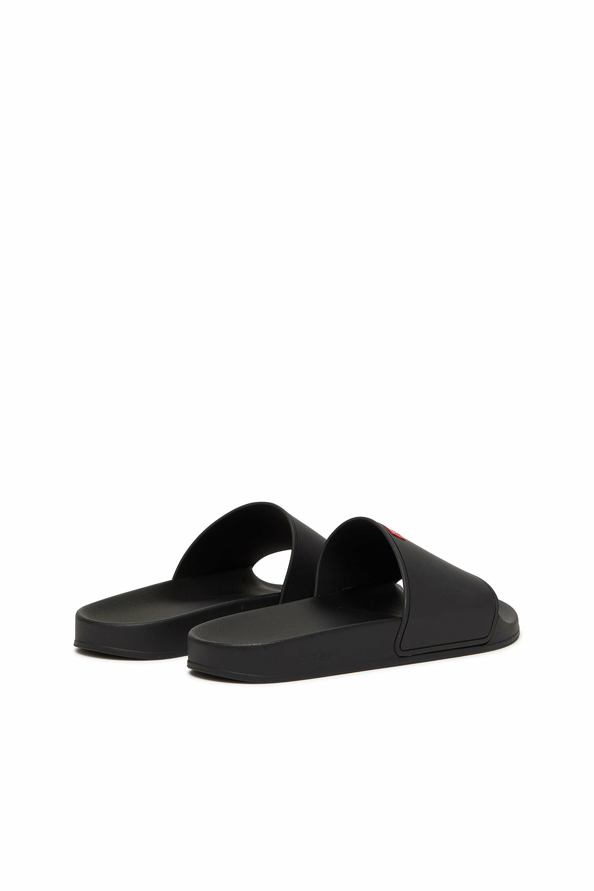 Diesel Sa-Swim-Rubber pool slides with D logo - Slides Mens in Black Diesel