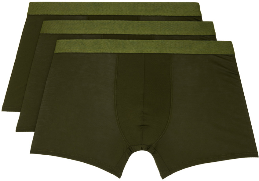 CDLP Three-Pack Green Boxer Briefs CDLP