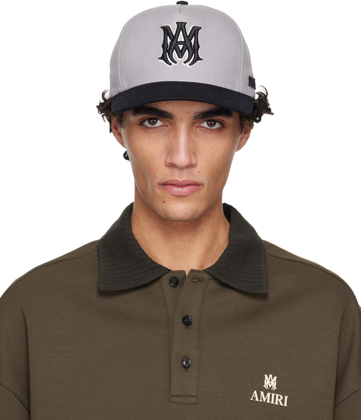 AMIRI Gray & Black MA Outline Two Tone Cap Amiri