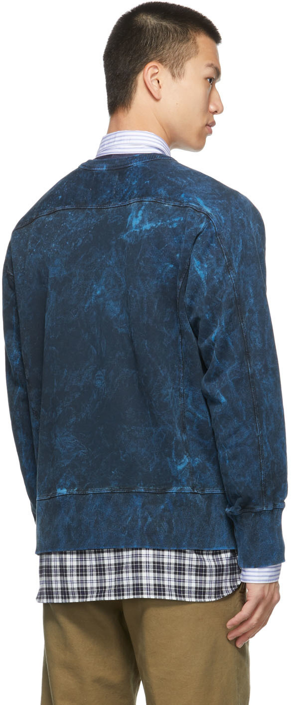 Nicholas Daley Navy Garment Dye Sweatshirt Nicholas Daley