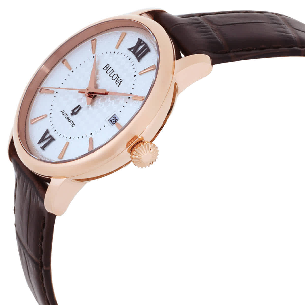 Bulova Hudson Quartz Silver-Tone Dial Mens Watch 97B225 Bulova