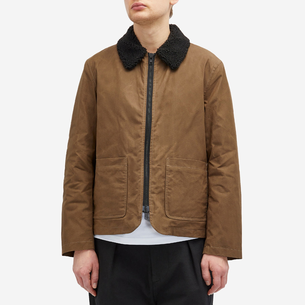 Oliver Spencer Men's Lambeth Field Jacket in Khaki Ripstop Oliver Spencer