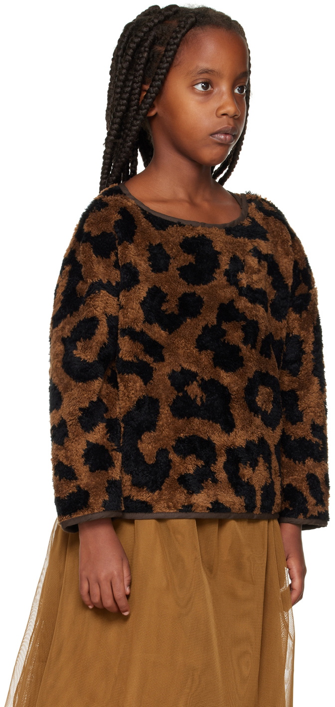 Daily Brat Kids Brown Leopard Sweatshirt Daily Brat