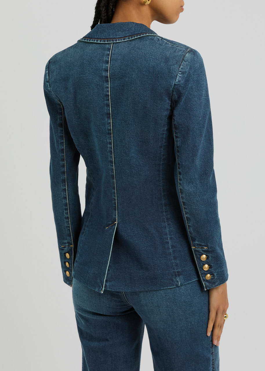 Alice + Olivia Macey Stretch-denim Blazer Alice + Olivia