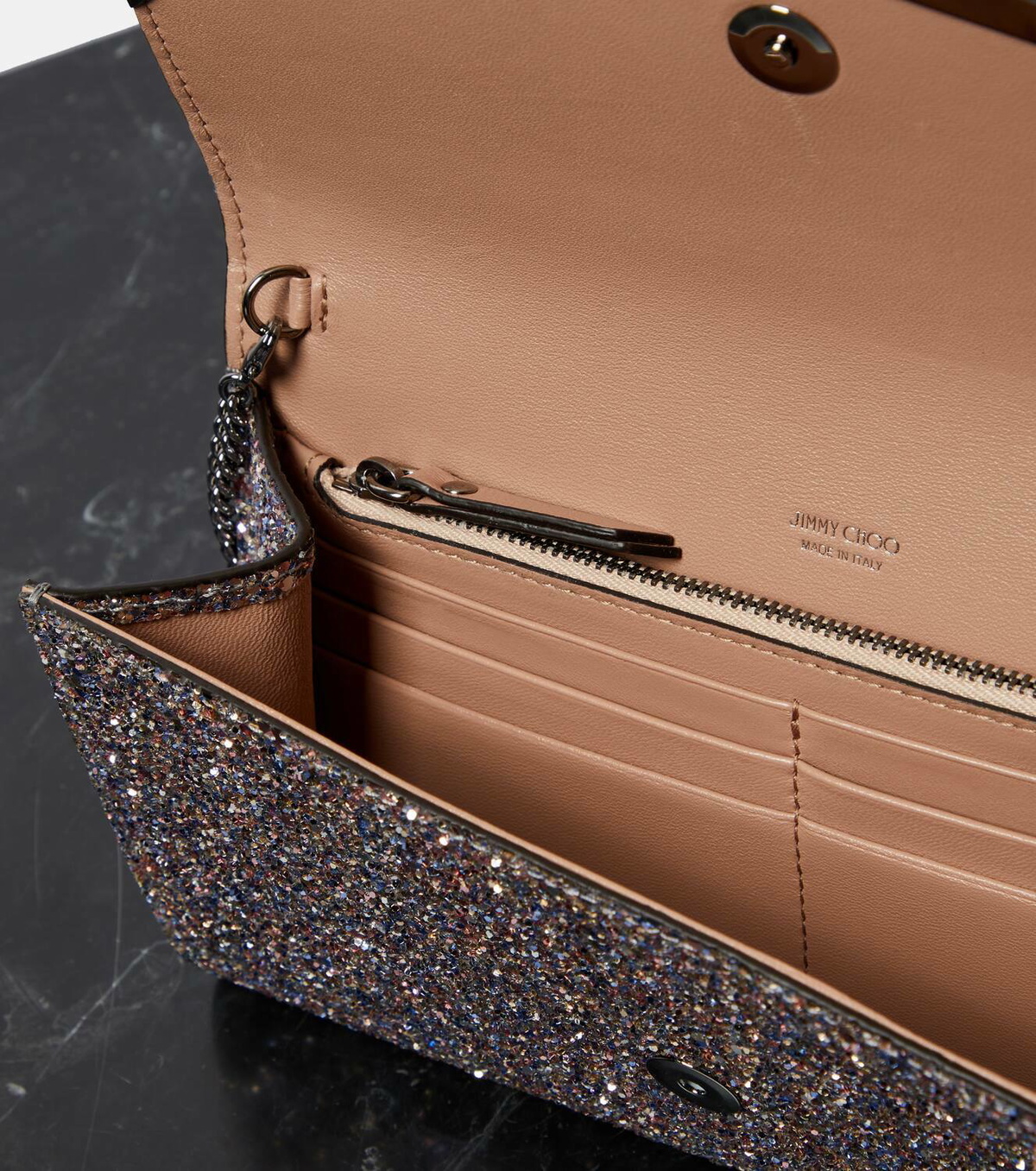Jimmy Choo Emmie Small glitter clutch Jimmy Choo