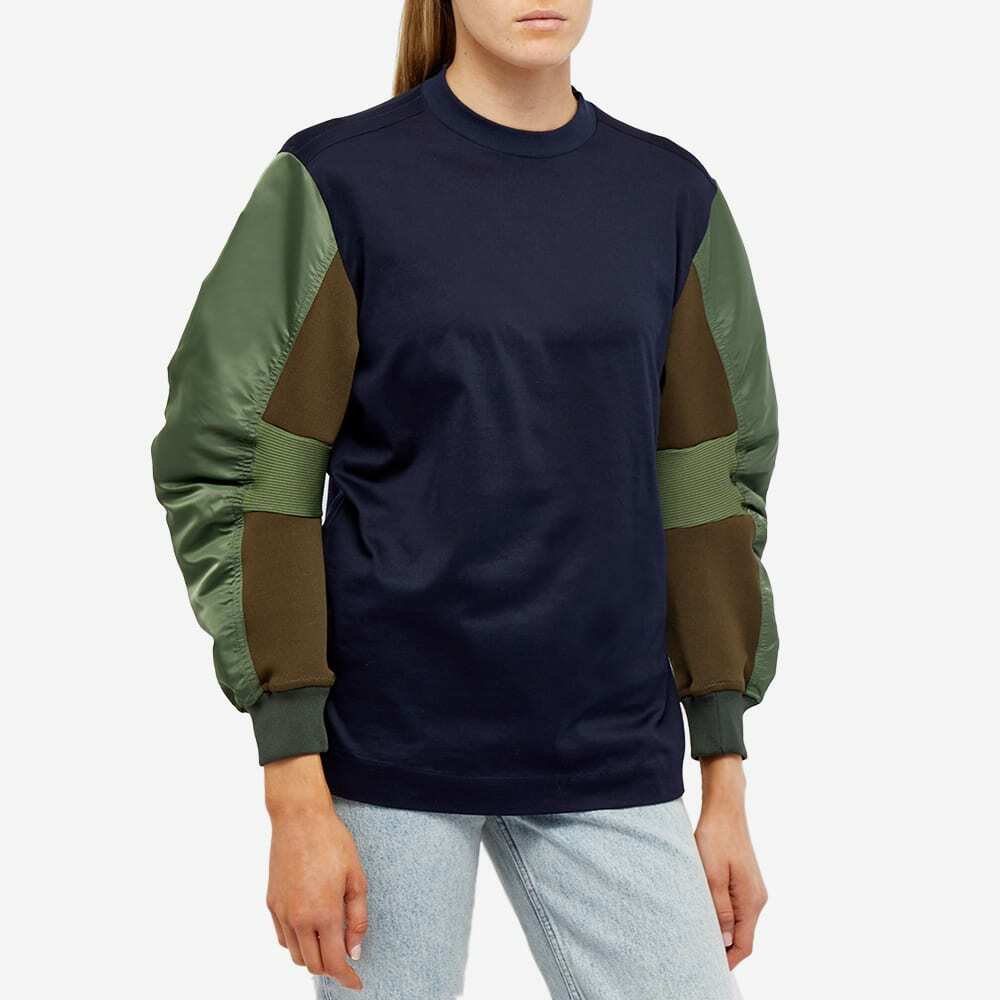 Toga Pulla Women's Bomber Jacket Sleeve Top in Navy Toga Pulla