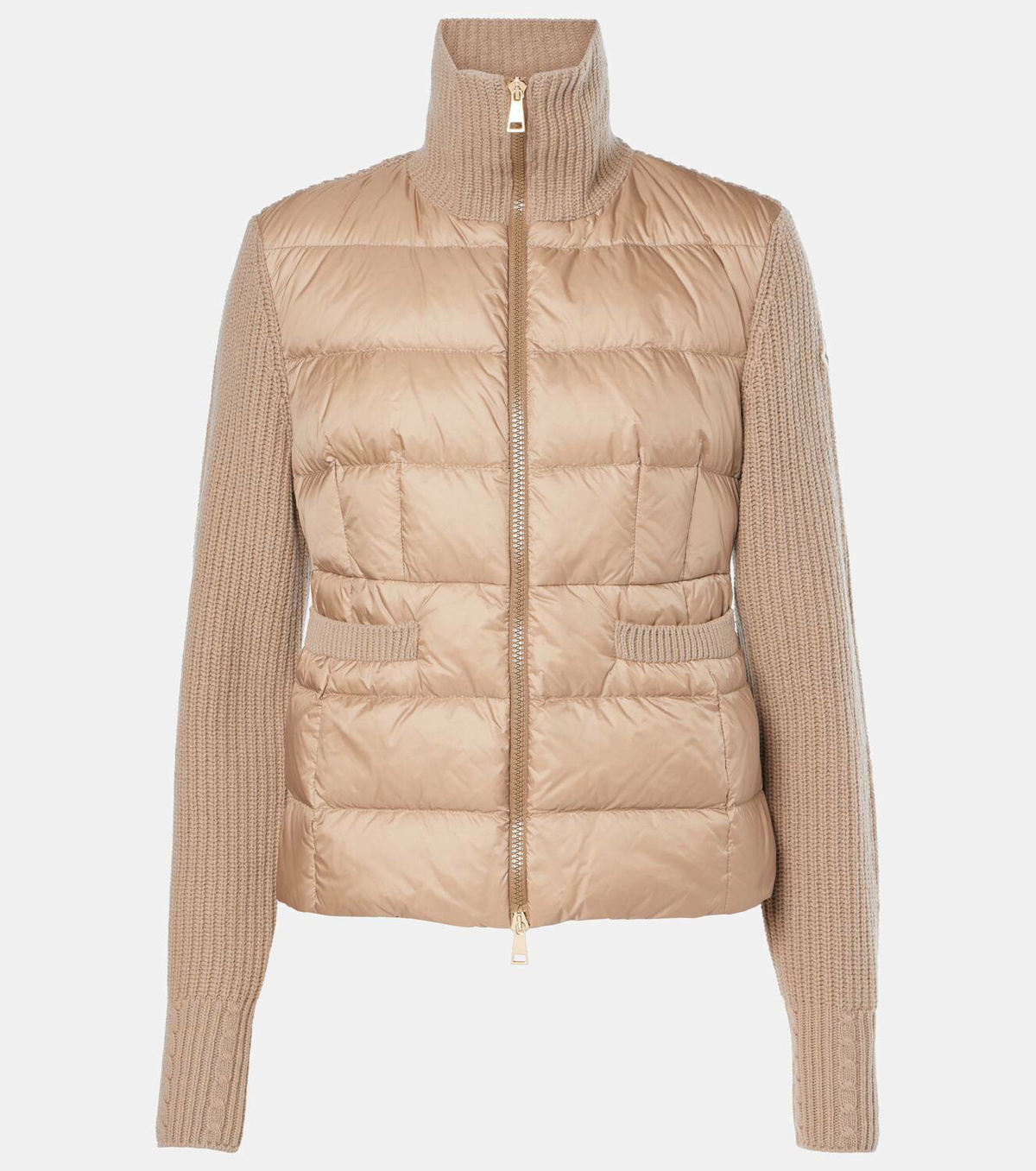 Moncler Down-paneled knitted wool jacket Moncler