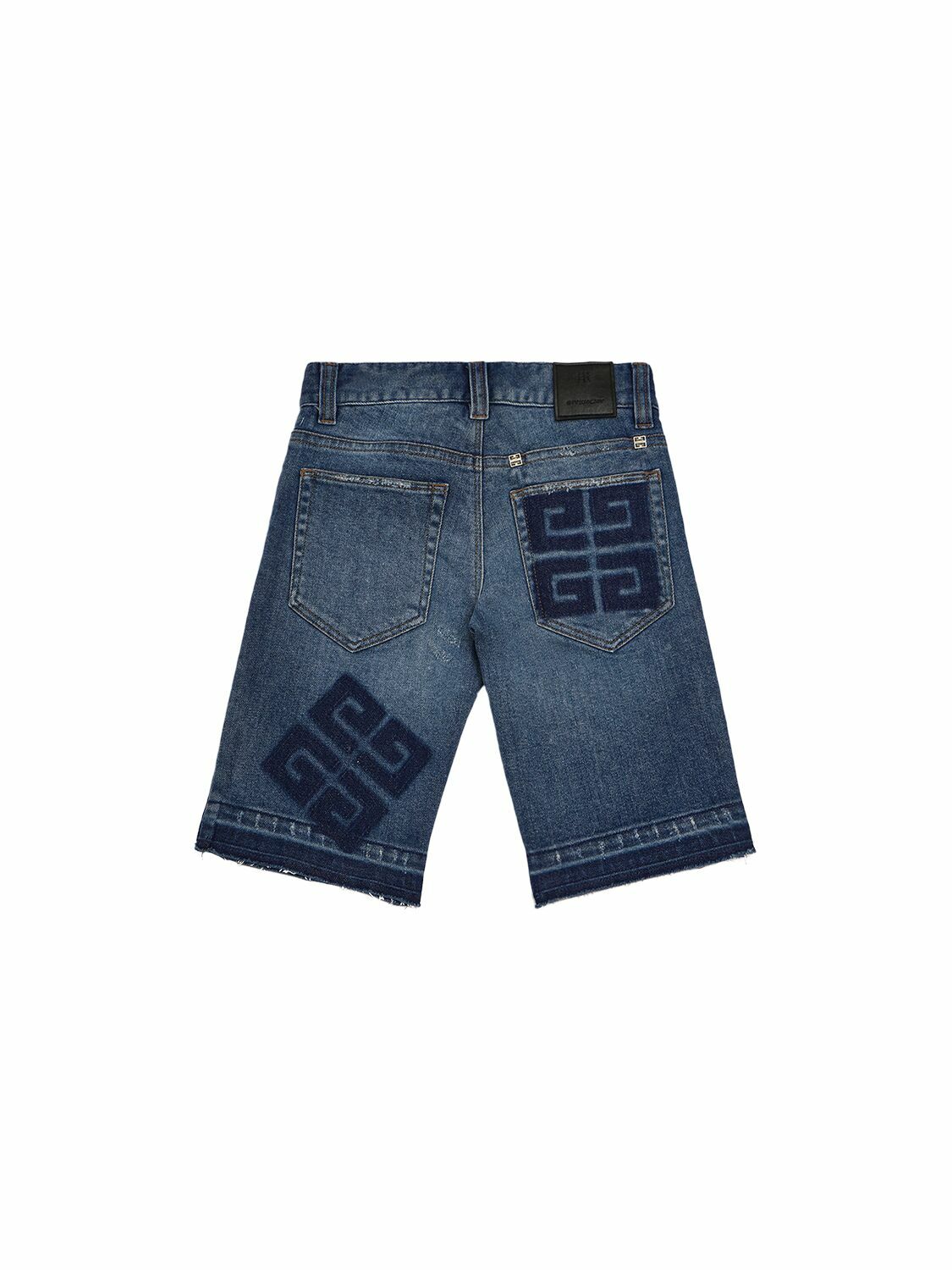 GIVENCHY Distressed Cotton Denim Shorts Givenchy