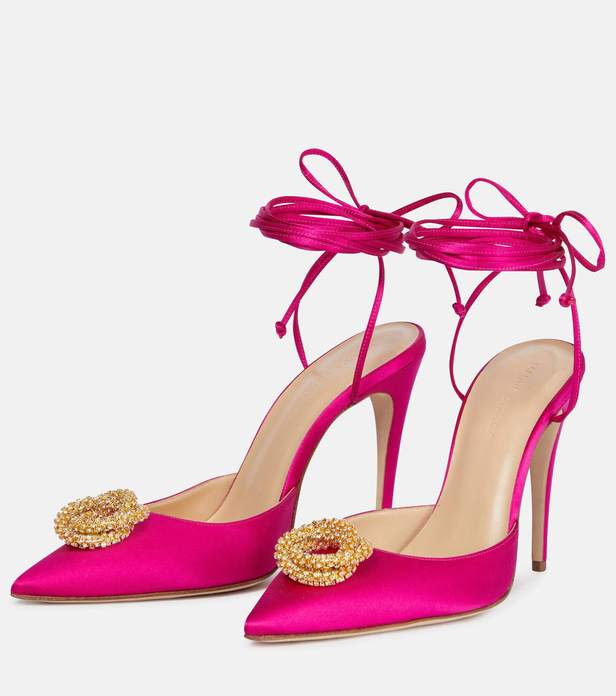 Magda Butrym - Crystal-embellished satin pumps Magda Butrym Magda Butrym - Crystal-embellished satin pumps Magda Butrym