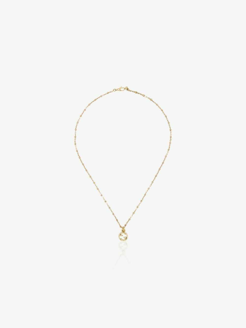 Gucci 18K Yellow Gold Interlocking Pendant Necklace Gucci