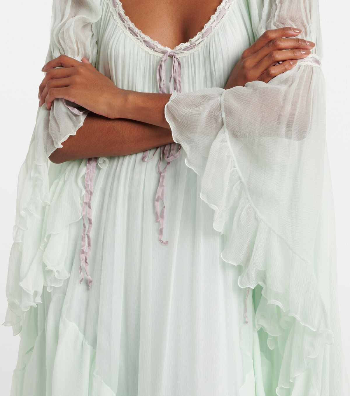 Chloé Ruffled tiered silk muslin gown Chloe
