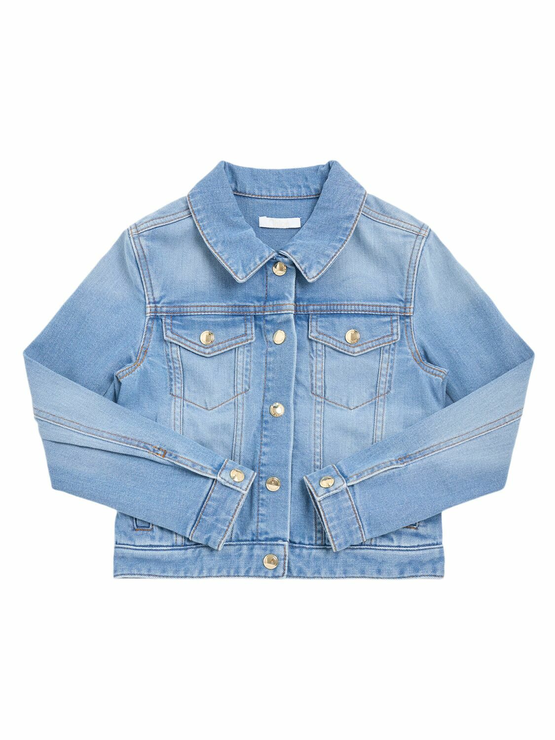 CHLOÉ Cotton Blend Denim Jacket Chloe