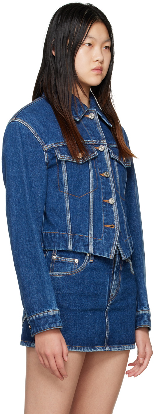 We11done Blue V-Line Denim Jacket We11done