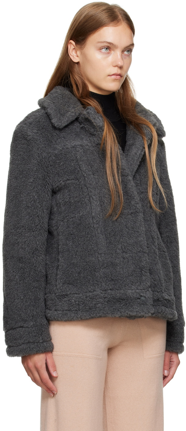 Max Mara Gray Teddino Jacket Max Mara