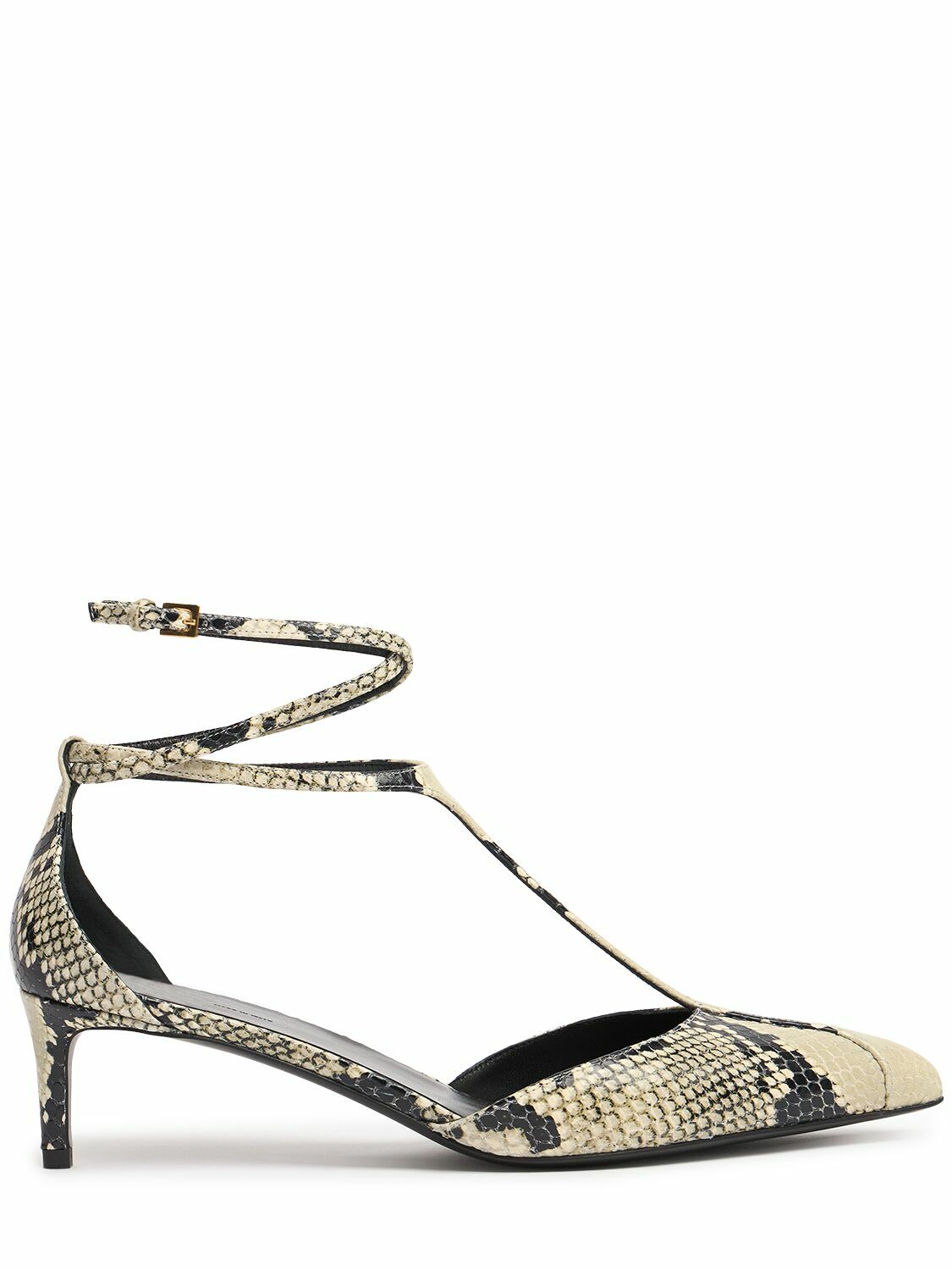 KHAITE 45mm Mia Python Print Pumps Khaite