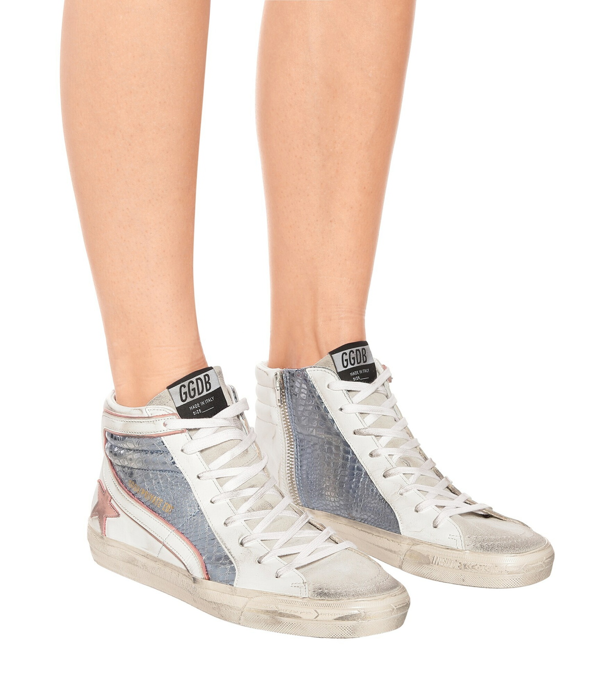 Golden Goose - Slide metallic leather sneakers Golden Goose Deluxe Brand