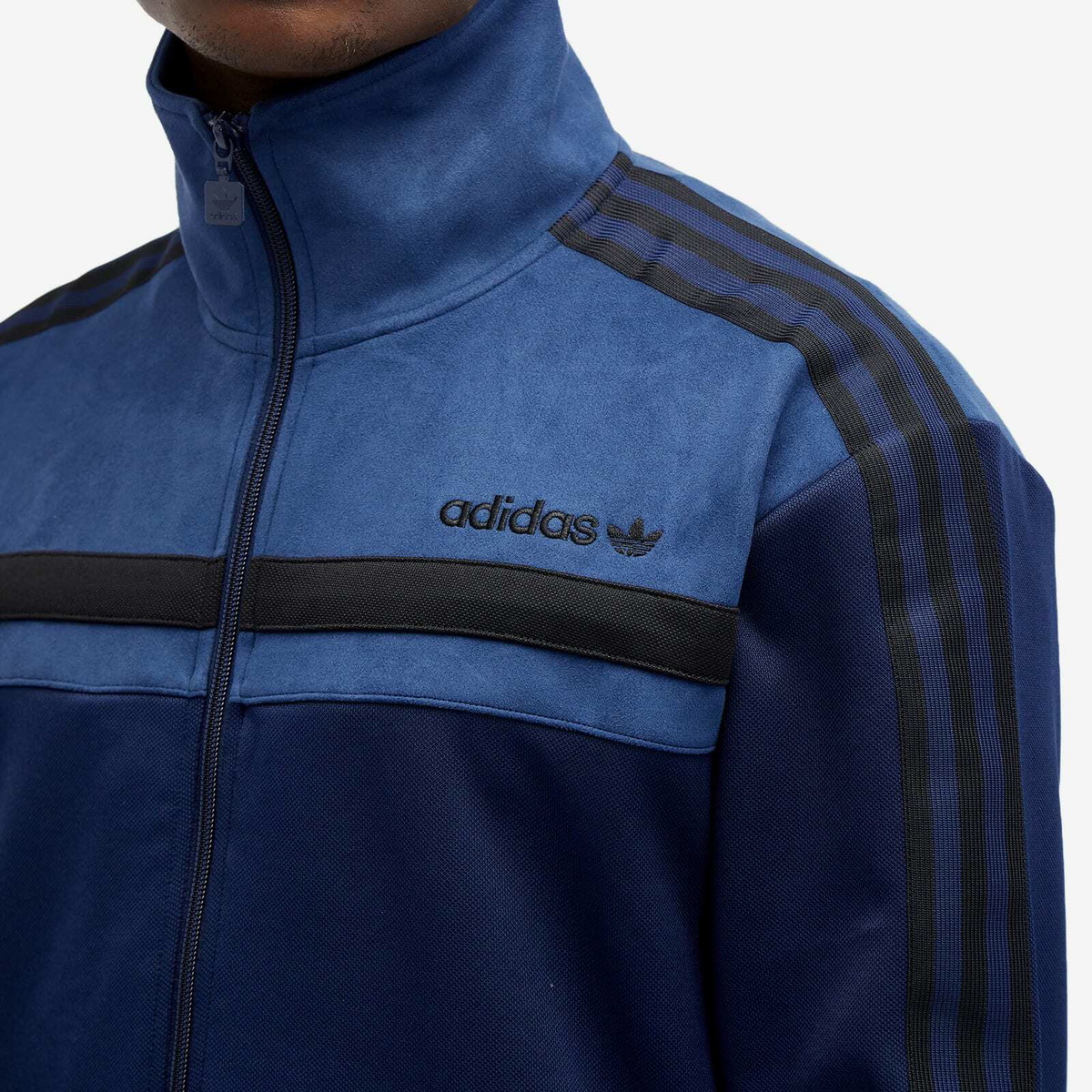 Adidas Men's Premium Essentials Track Top in Wonder White/Night Indigo ...