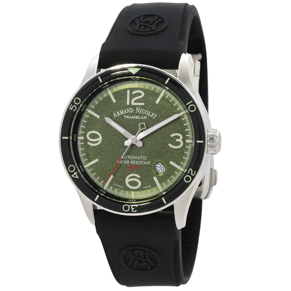 Armand Nicolet M2H Automatic Green Dial Mens Watch A740HNA-VR-GG2710N ...