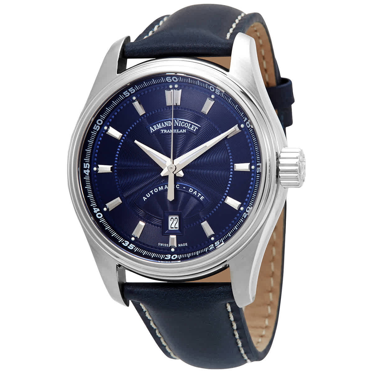 Armand Nicolet MH2 Automatic Blue Dial Mens Watch A640A-BU-P140BU2 ...