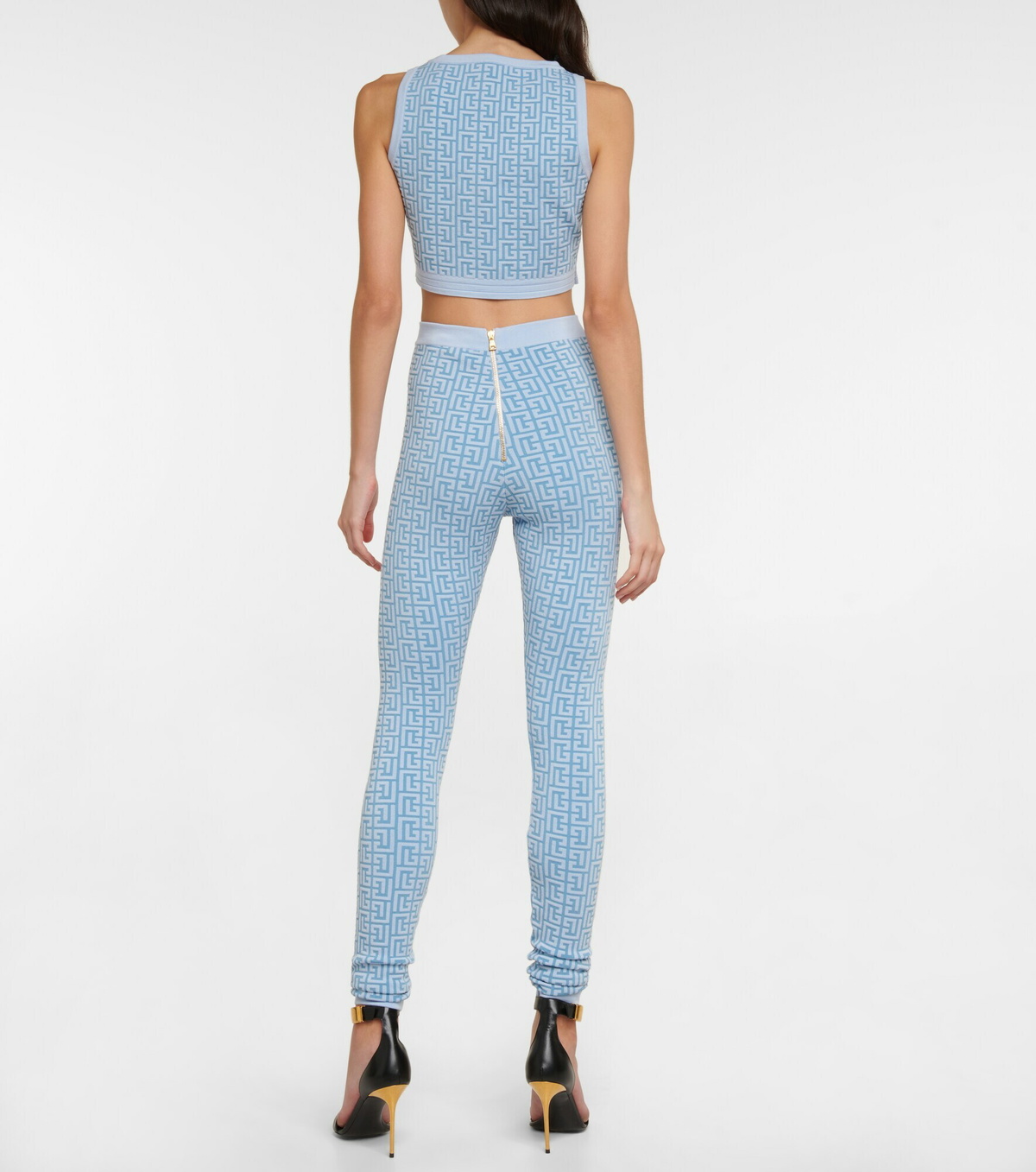 Balmain - Monogram knit leggings Balmain