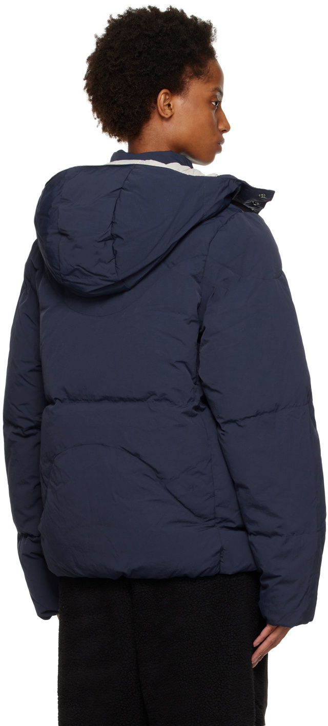 Dime Navy Contrast Puffer Jacket Dime