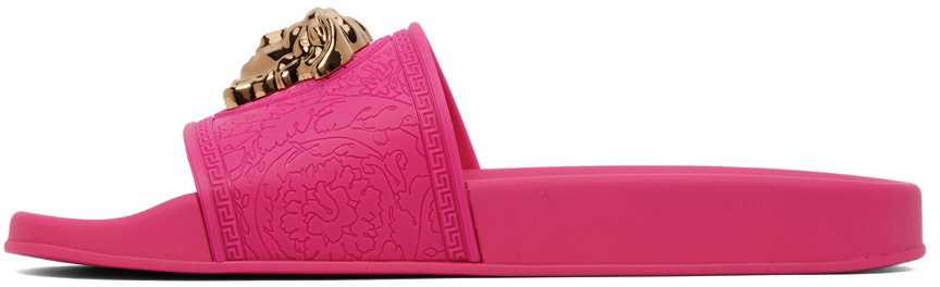 Versace Pink Medusa Slides Versace