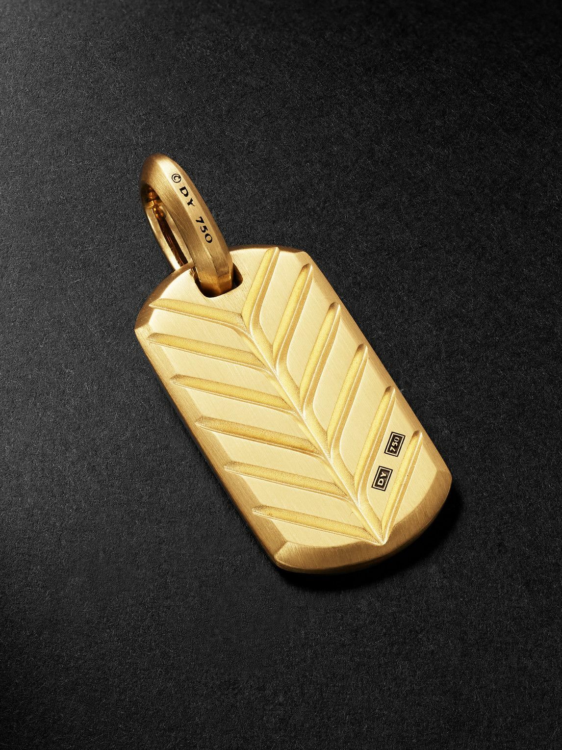 David Yurman - Chevron Gold Diamond Pendant David Yurman