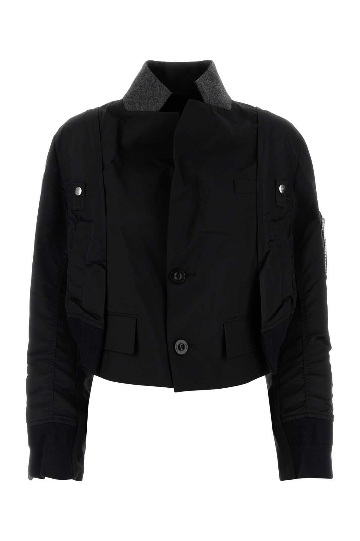 Sacai Black Twill Jacket Sacai