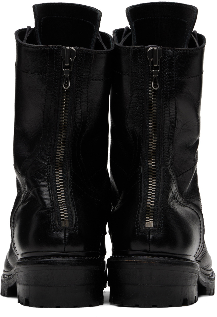 Julius Black Two-Way Zip Boots Julius