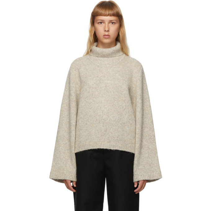 Toteme Grey Marled Wool Ravenna Turtleneck Toteme