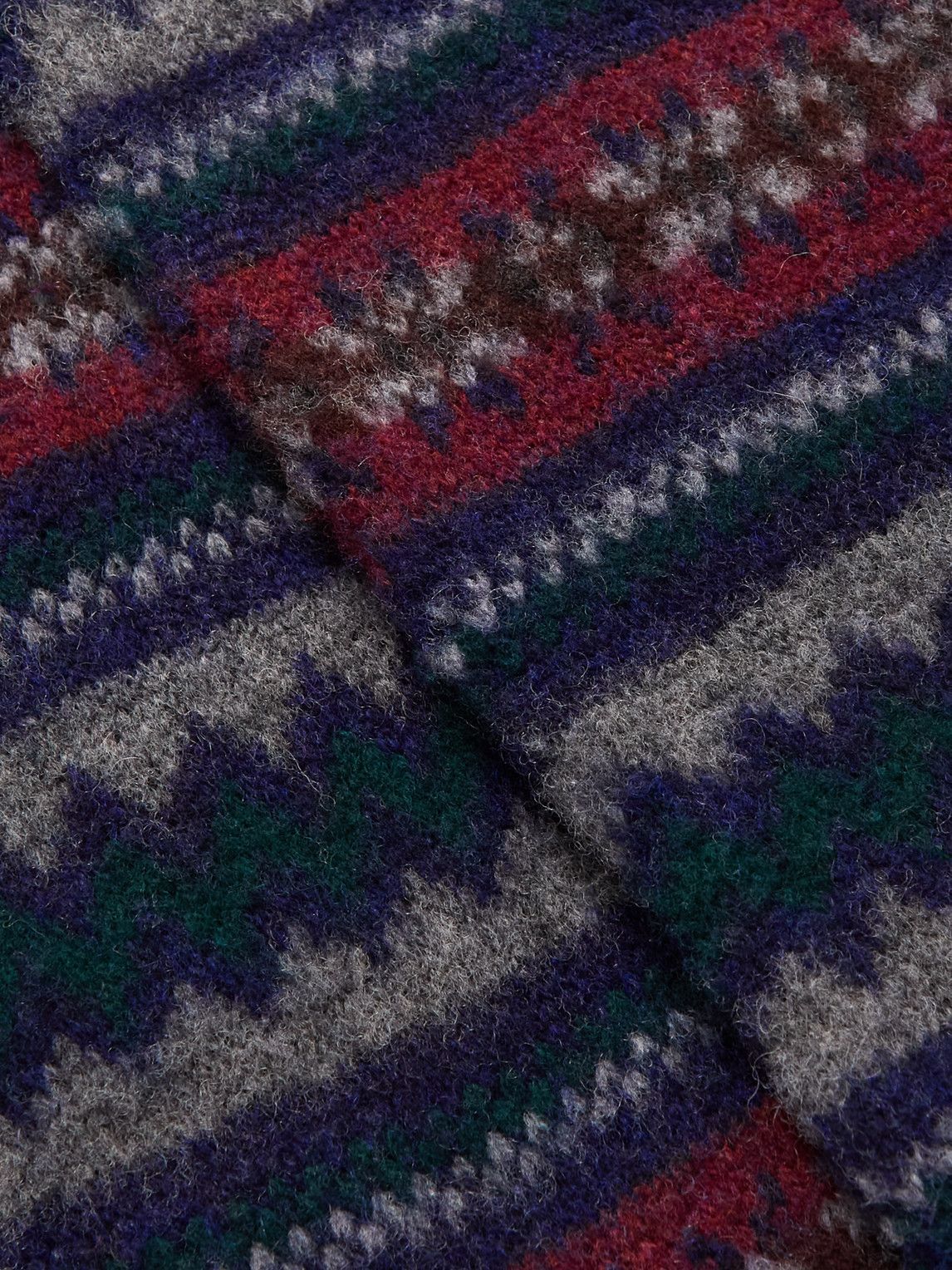 Howlin' - Burning Hot Fair Isle Brushed-Wool Scarf Howlin' by Morrison