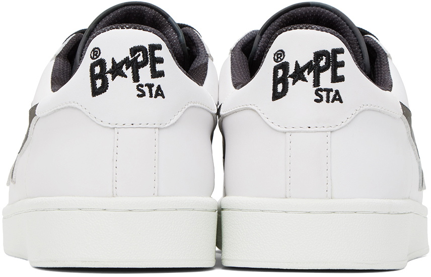 BAPE White & Black Skull Sta Sneakers A Bathing Ape