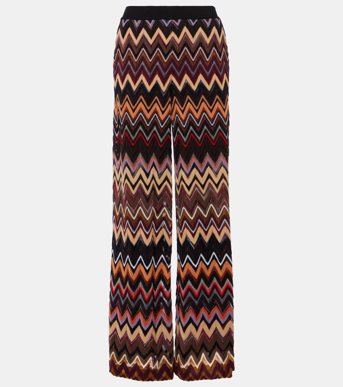 Missoni Zig Zag wool-blend wide-leg pants Missoni