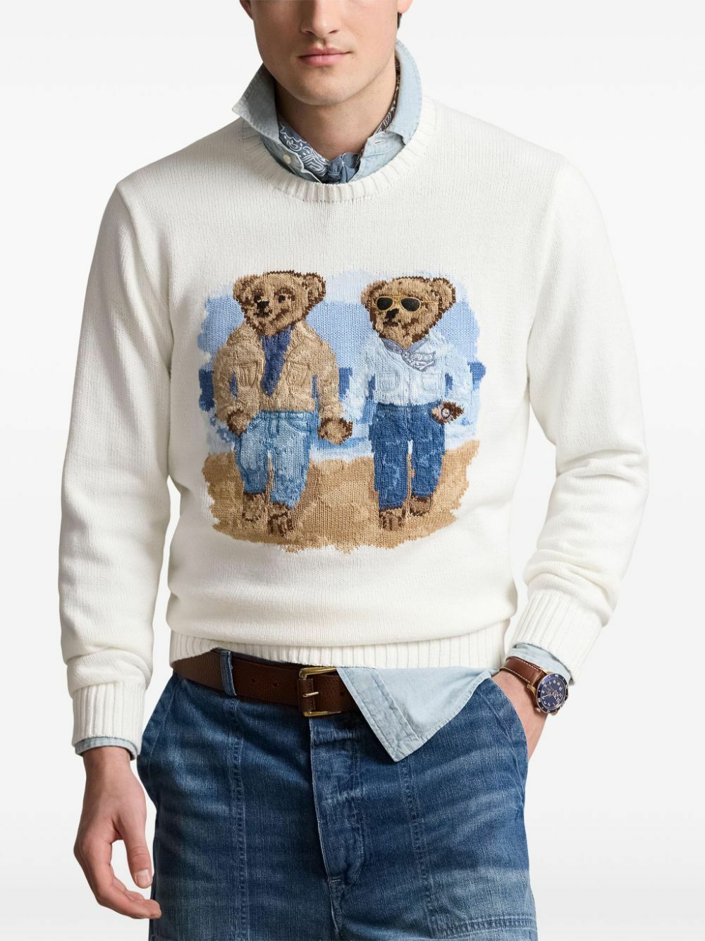 Polo Ralph Lauren White The Ralph & Ricky Bear Cotton Jumper Polo Ralph ...