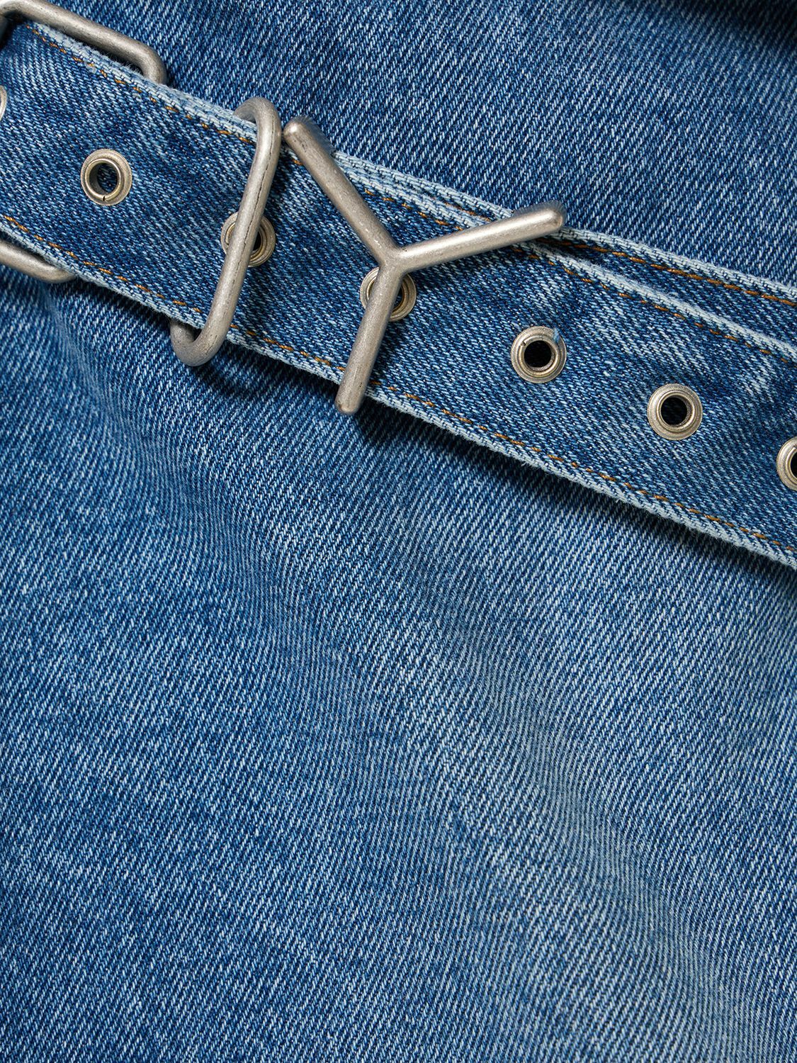 Y/PROJECT - Y Belt Arch Cut Denim Straight Jeans Y/Project