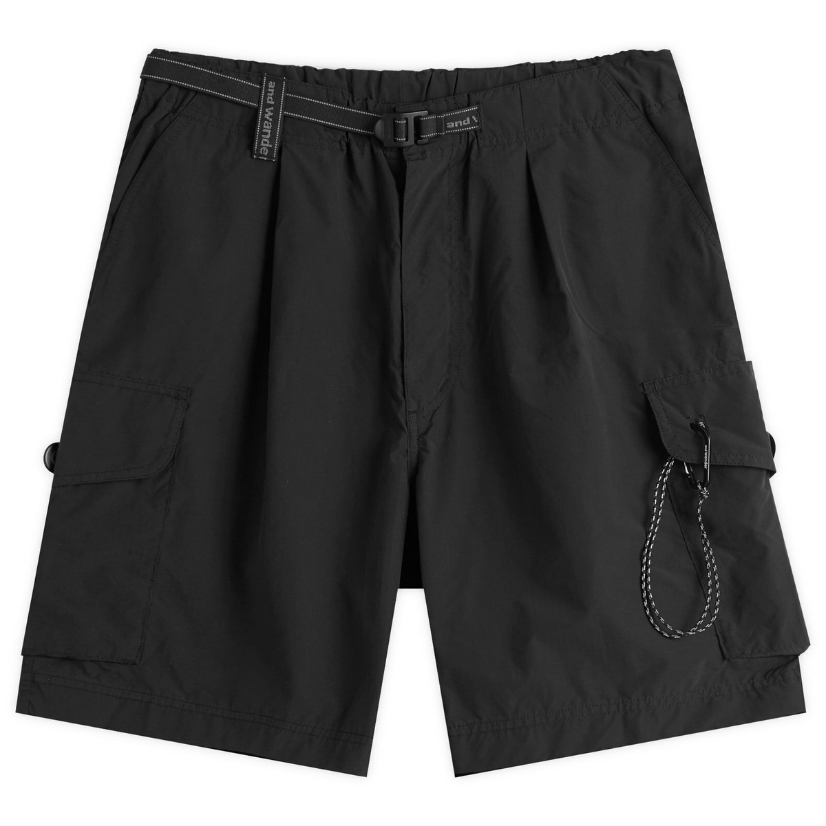 and wander Men's Oversized Cargo Shorts in Black and Wander