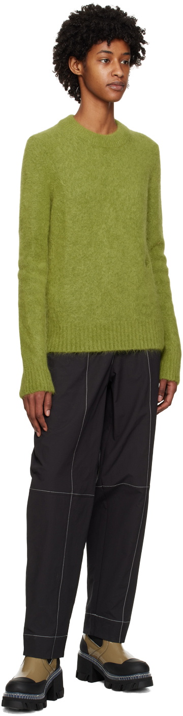 GANNI Green Crewneck Sweater GANNI