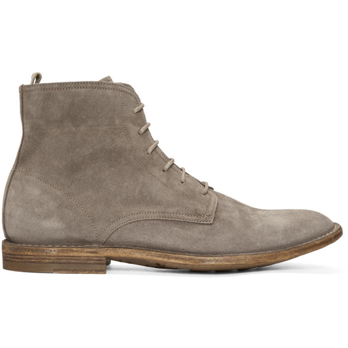 Officine Creative Tan Suede Standard Boots Officine Creative