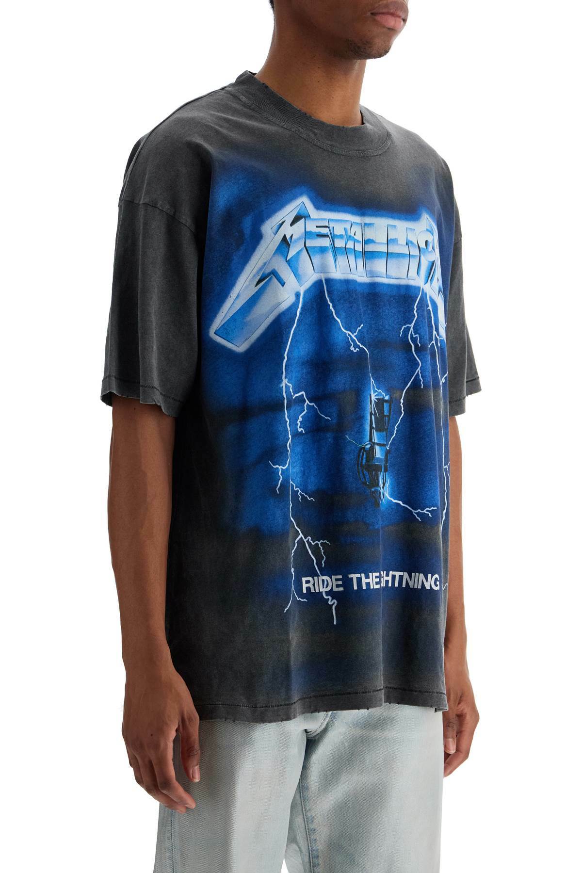 REPRESENT vintage gray cotton t-shirt metallica ride the lightning 40th ...
