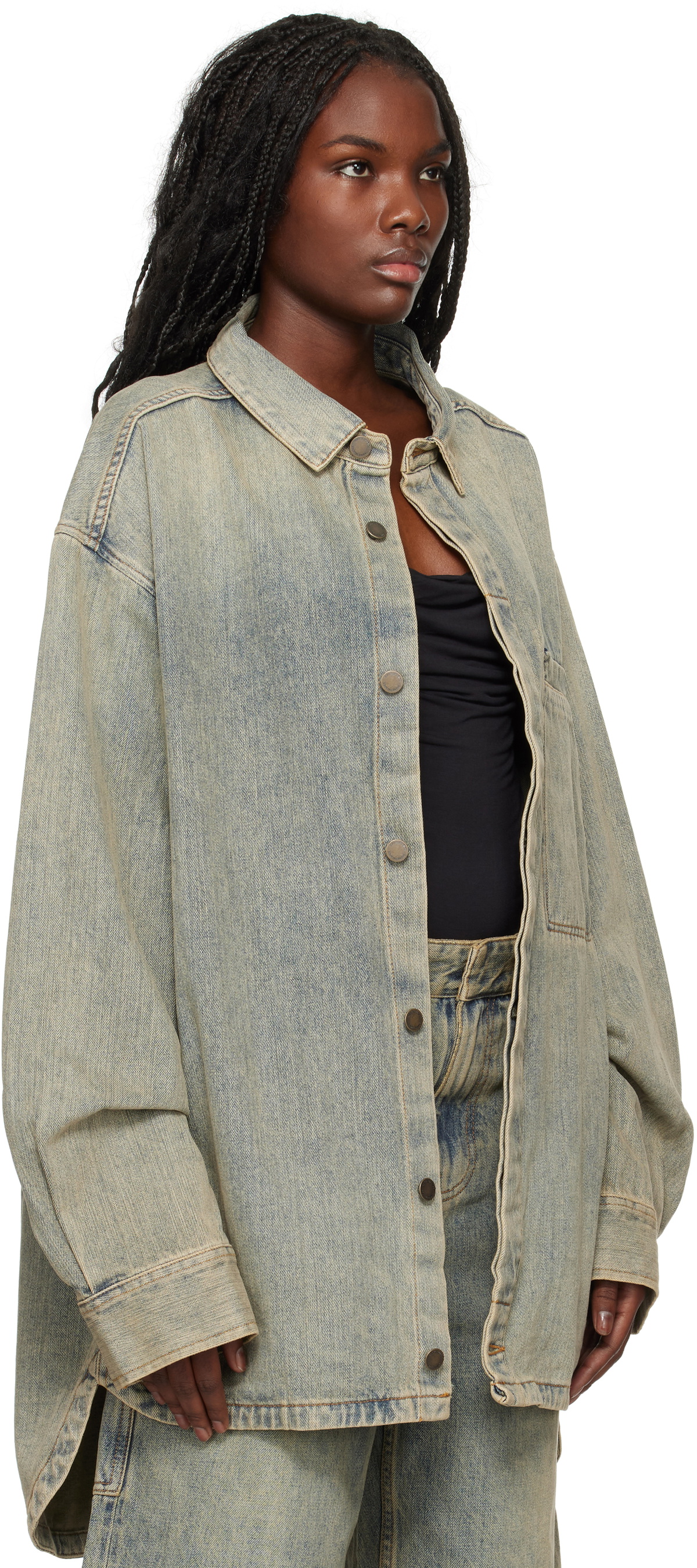 Entire Studios Blue Herculean Denim Shirt Entire Studios