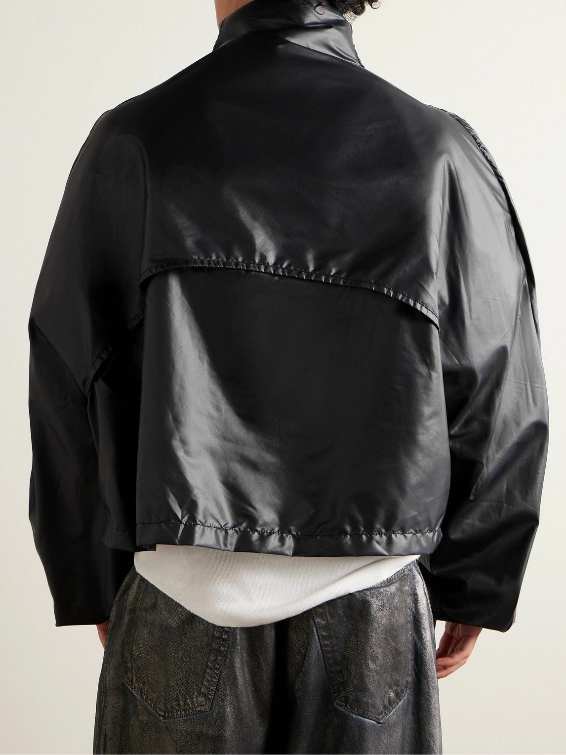RRR123 - Tarsus Cropped Logo-Appliquéd Shell Jacket - Black RRR123