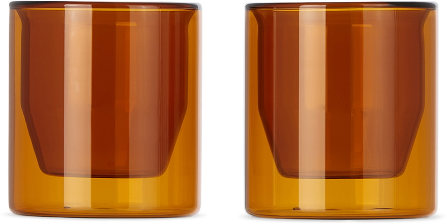 YIELD Brown Double Wall Glasses Set, 6 oz YIELD