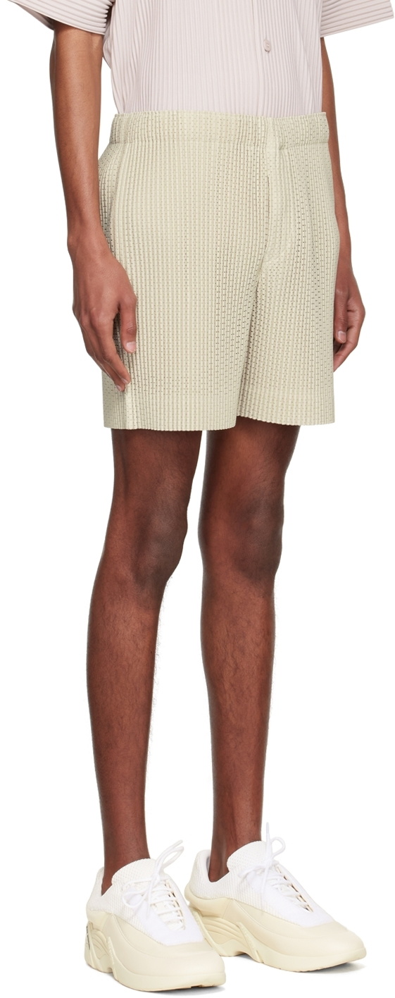Homme Plissé Issey Miyake Beige Polyester Shorts Homme Plisse Issey Miyake