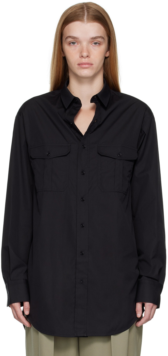 WARDROBE.NYC Black Button Up Shirt WARDROBE.NYC