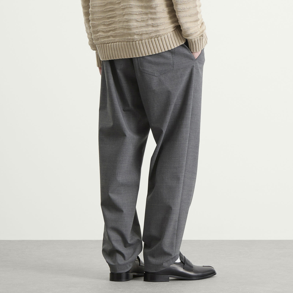 MM6 Maison Margiela Men's Drawstring Tailored Trouser in Dark Grey ...