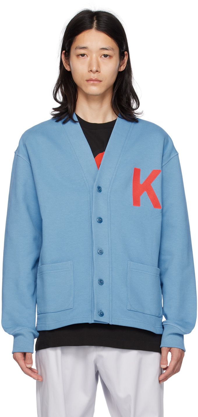 Kenzo Blue Kenzo Paris 'Kenzo Elephant' Cardigan Kenzo